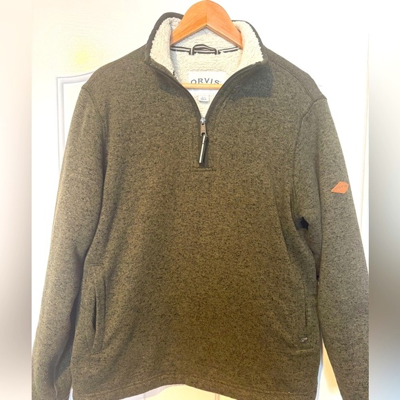 Orvis | Sweaters | Orvis Sherpa Lined 4 Zip Fleece Pullover Mens Medium ...